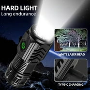 V10 Small Powerful Flashlight with 365nm UV Black Light - Super Bright 1000 LM, USB C ...