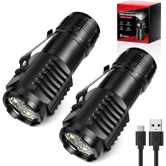 New Ultra Powerful Flashlight 3 Core LED Mini Tactical Flashlight USB ...