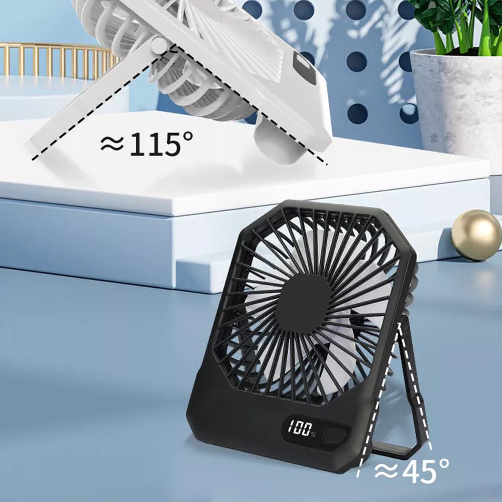 New Ultra-Thin Foldable Wall-Mounted Desktop Fan office Mute Digital ...