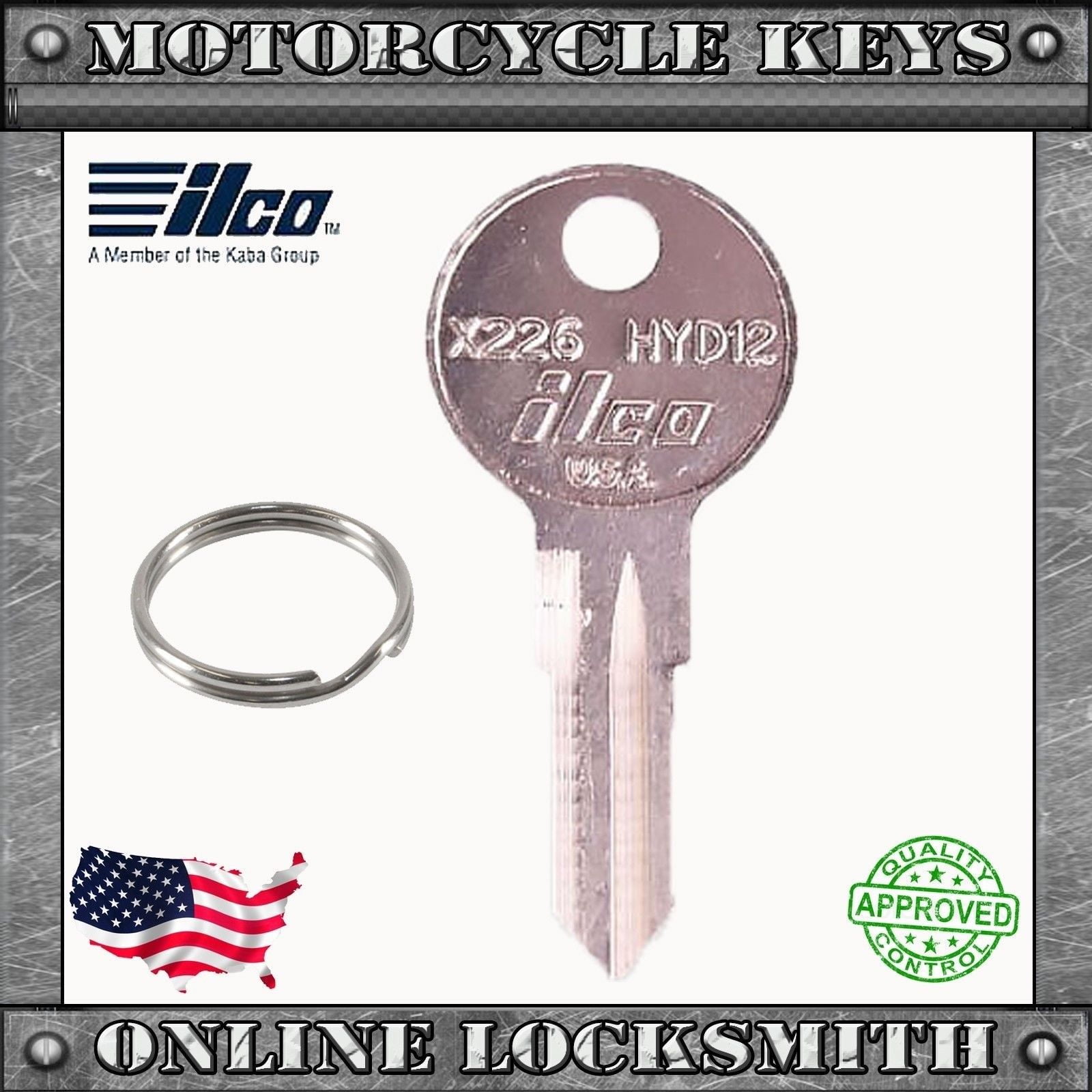 New Uncut Key For Harley-Davidson Various Models 1986-1995 Keyway X226 ...
