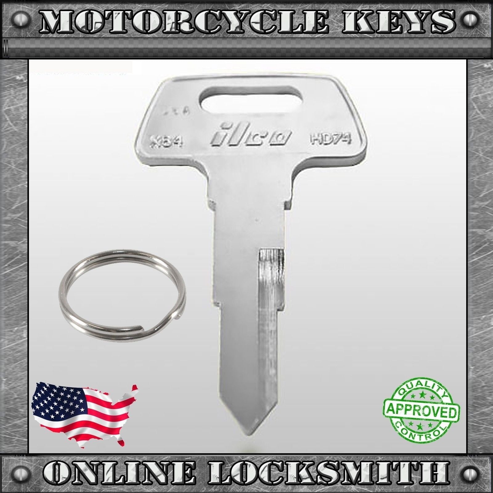 New Uncut Key For Honda Motorcycles 1983+ Keyway X84 / HD74 - Walmart.com