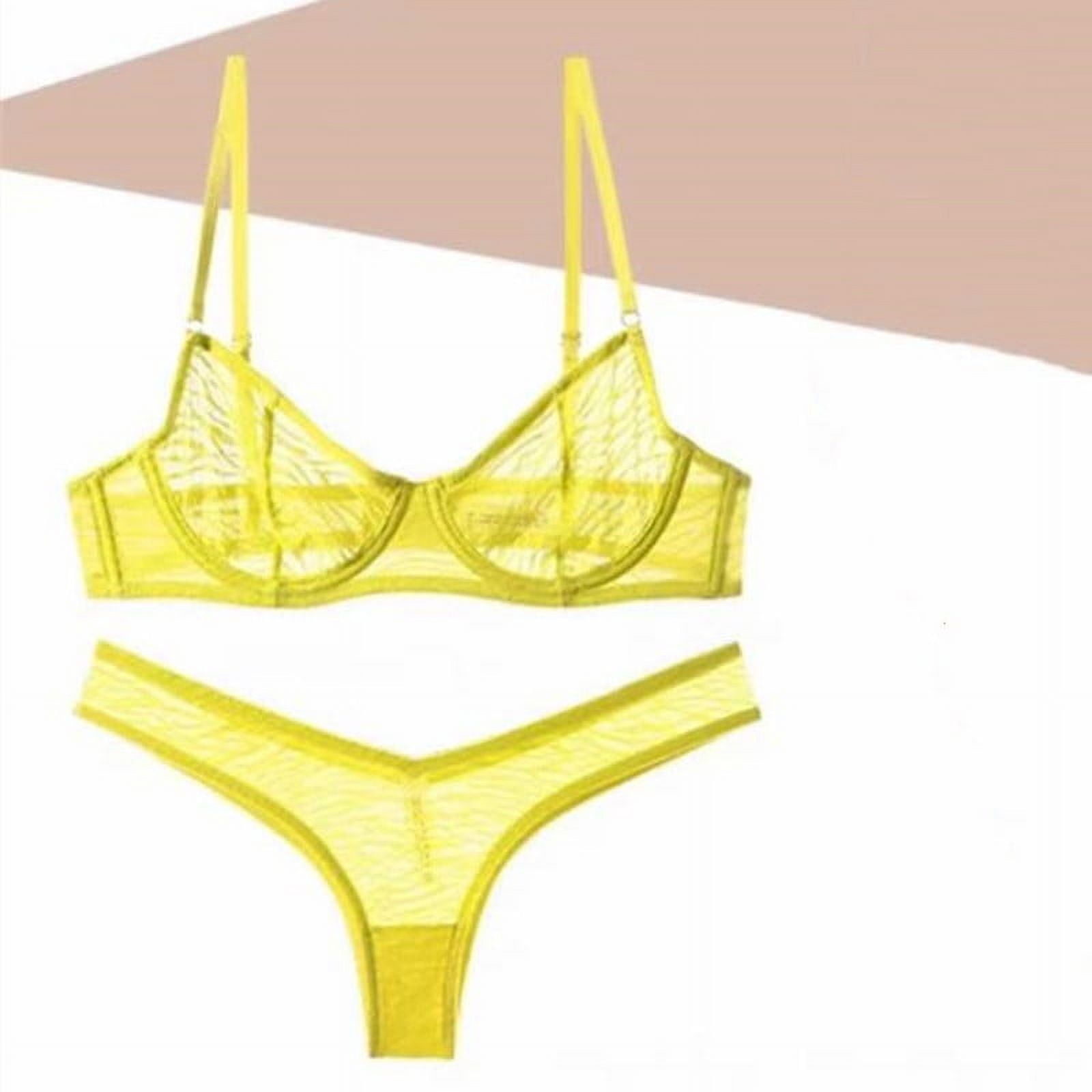 HHH New Underwear Transparent Ultra-Thin Lace Sexy Bra Steel Ring Big ...