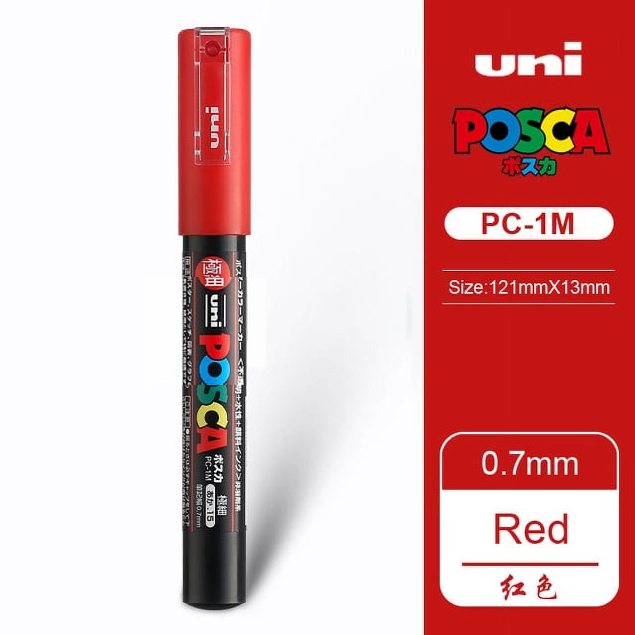 New Uni Posca Paint Marker Pen,39/44/36 Full Colors PC 5M/3M/1M Acrylic ...