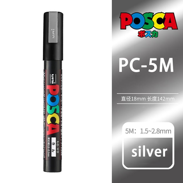 New Uni Posca Paint Marker Pen,39/44/36 Full Colors PC 5M/3M/1M Acrylic ...