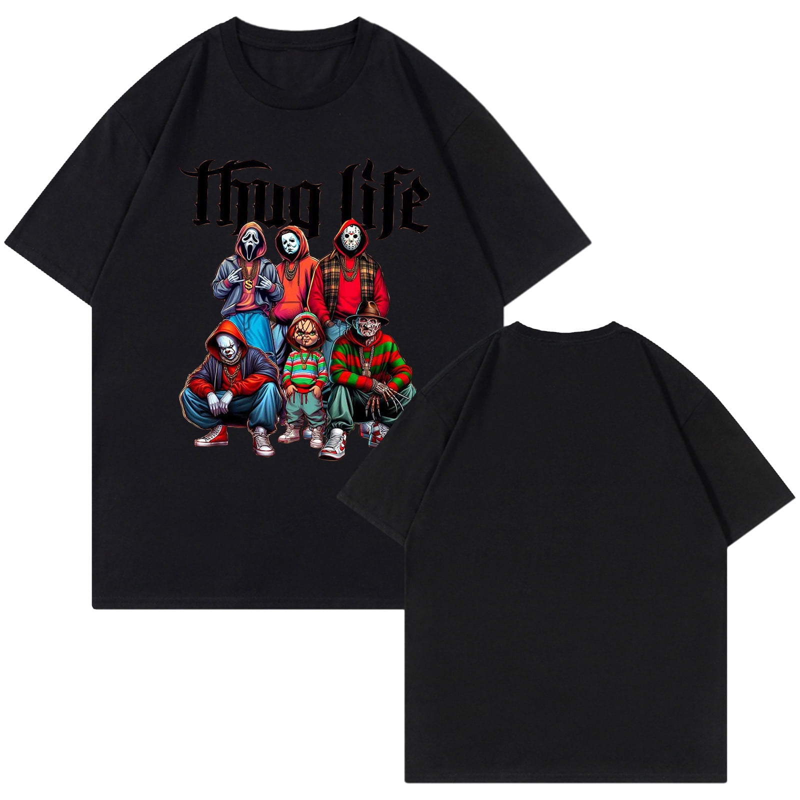 New Unisex Thug Life Halloween Shirt - Gangster Killer Michael Myers ...