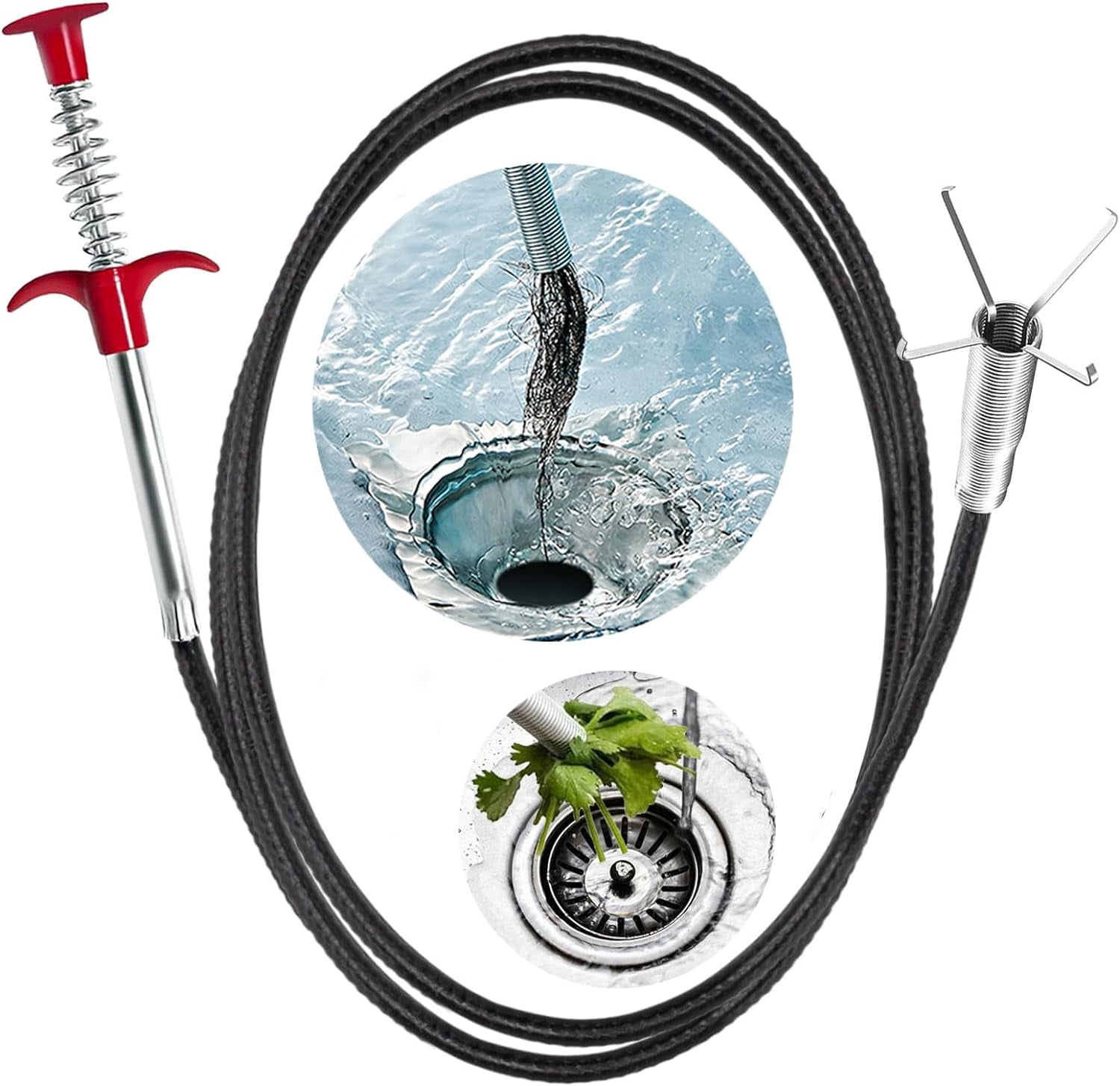 New Upgrade 25 Inch Drain Snake Hair Drain Clog Remover Tool - Sink Drain Cleaner for Toilet ...