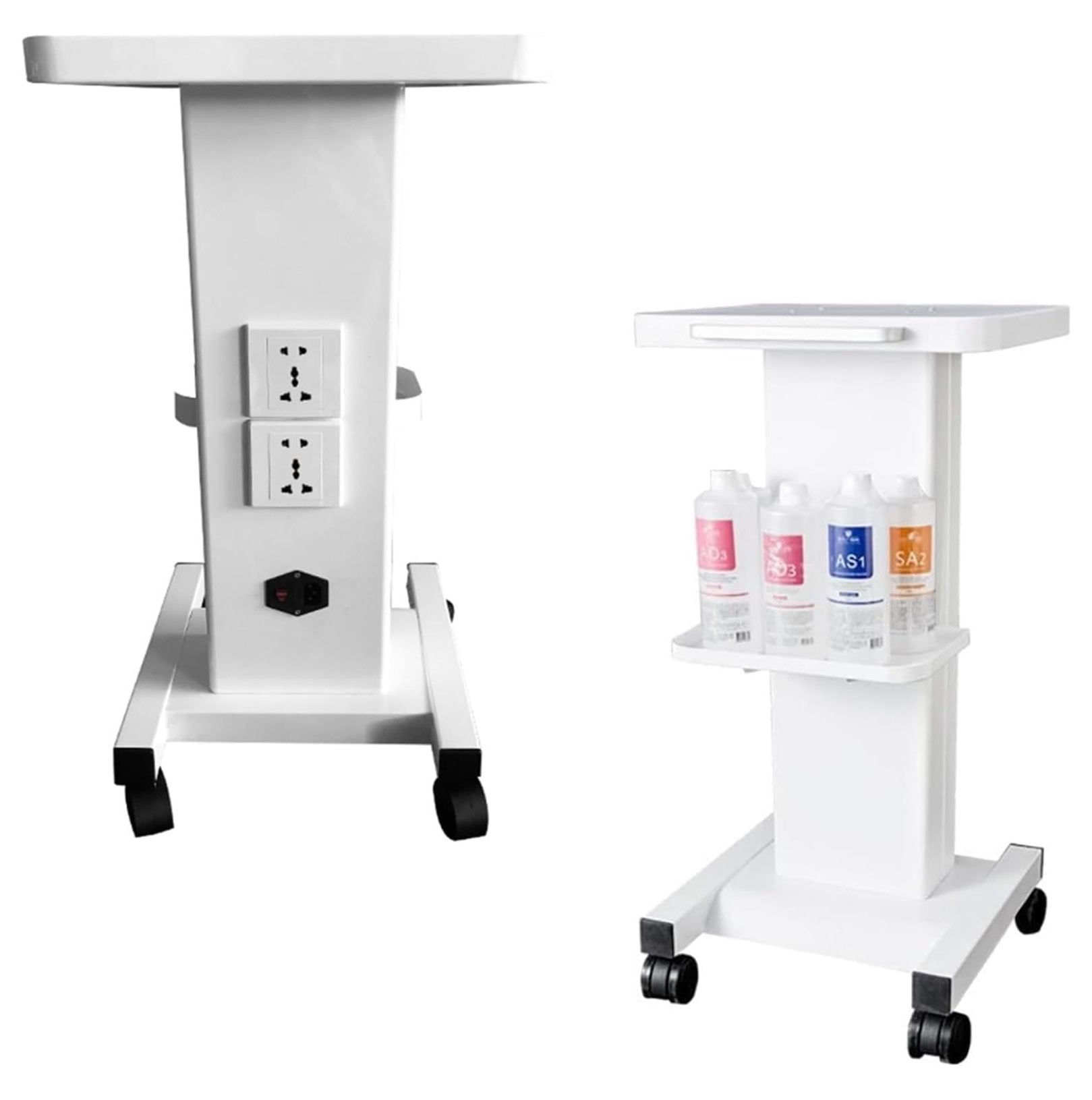 New Upgrade Beauty Trolley Cart w/110V Socket & Handle - 3 Tier Beauty ...