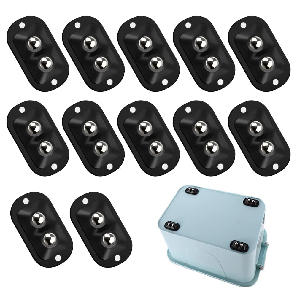 New Upgrade Mini Self Adhesive Caster 360° Rotation Double Roller Ball ...