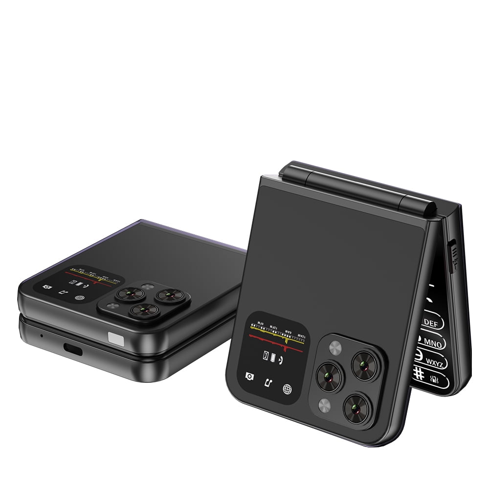 New Upgrade XUESVEVEN 3G WCDMA Flip Mobile Phone 2 SIM Card Quick Call ...