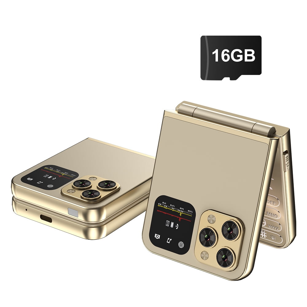 New Upgrade XUESVEVEN 3G WCDMA Flip Mobile Phone 2 SIM Card Quick Call ...