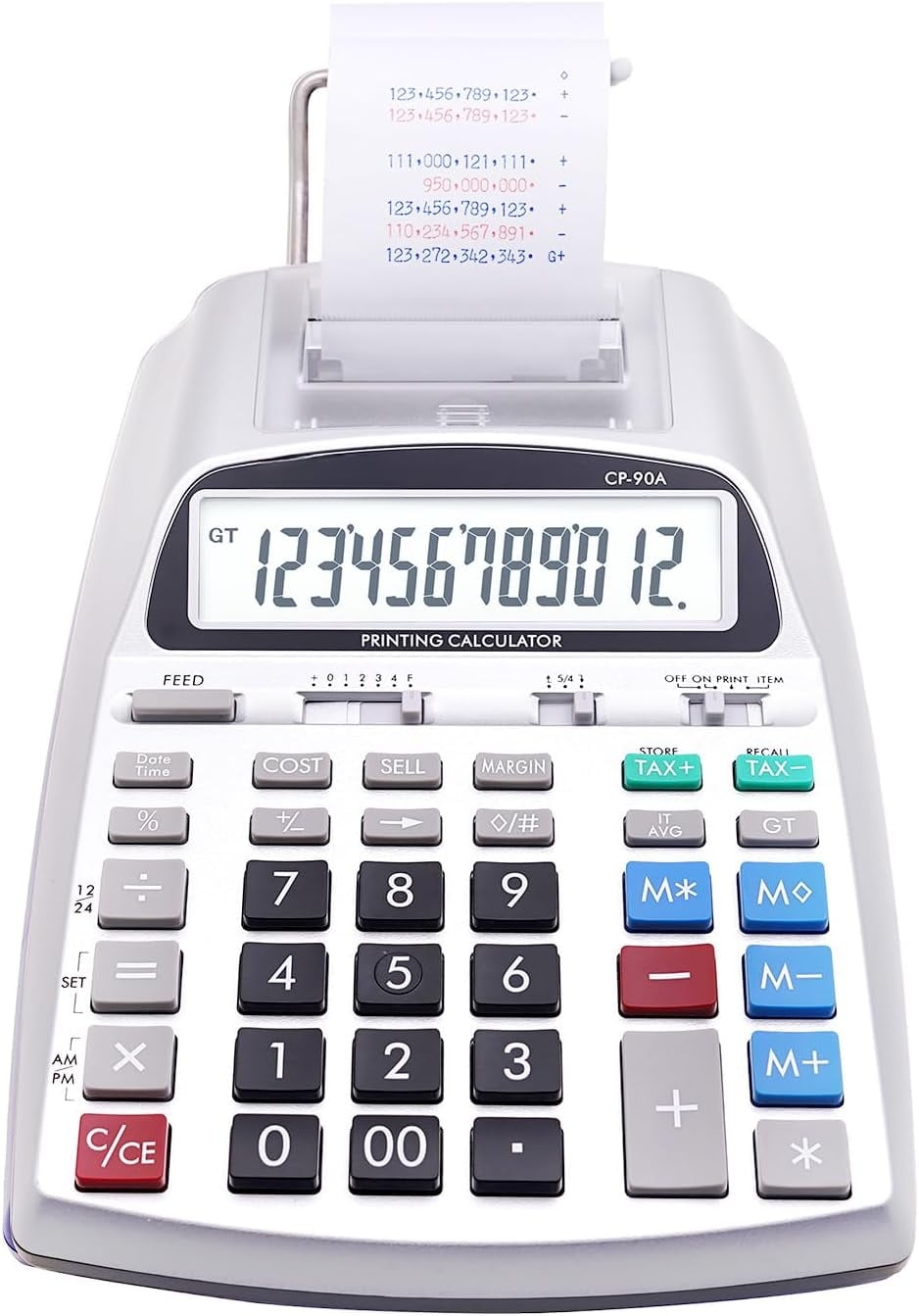 New & Upgraded 2025 Printing Calculator Adding Machine 10 Key, Desktop Home Office Calculator ...