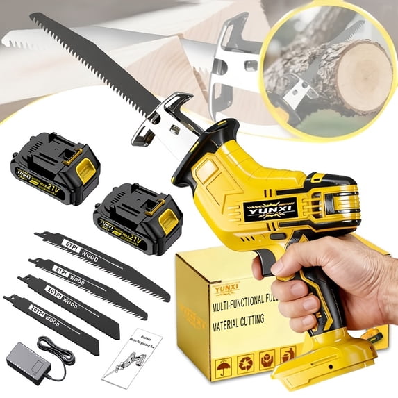 New Upgraded Electric Reciprocating Saw, Lightweight Cordless Hand Saw ...