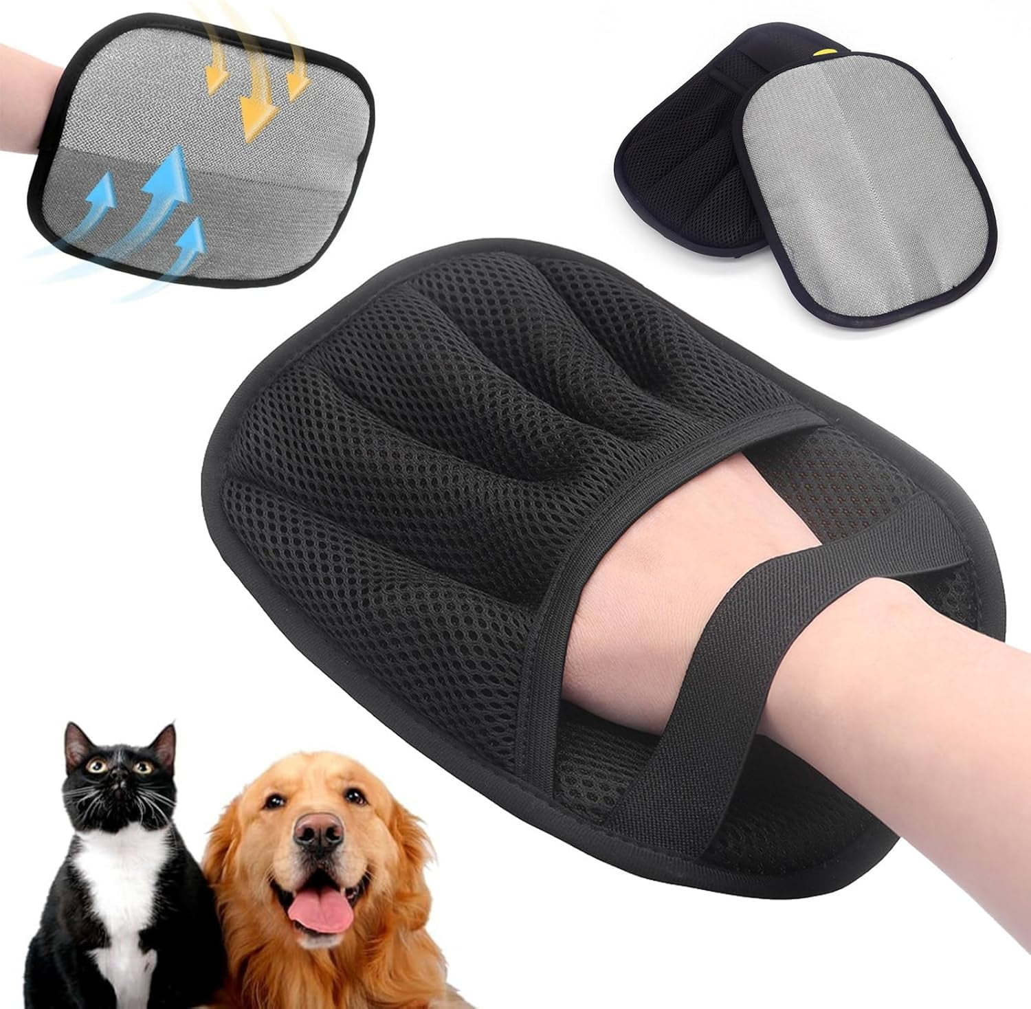 New Upgraded Electrostatic Pet Hair Removal Gloves - Reusable Cat Hair ...