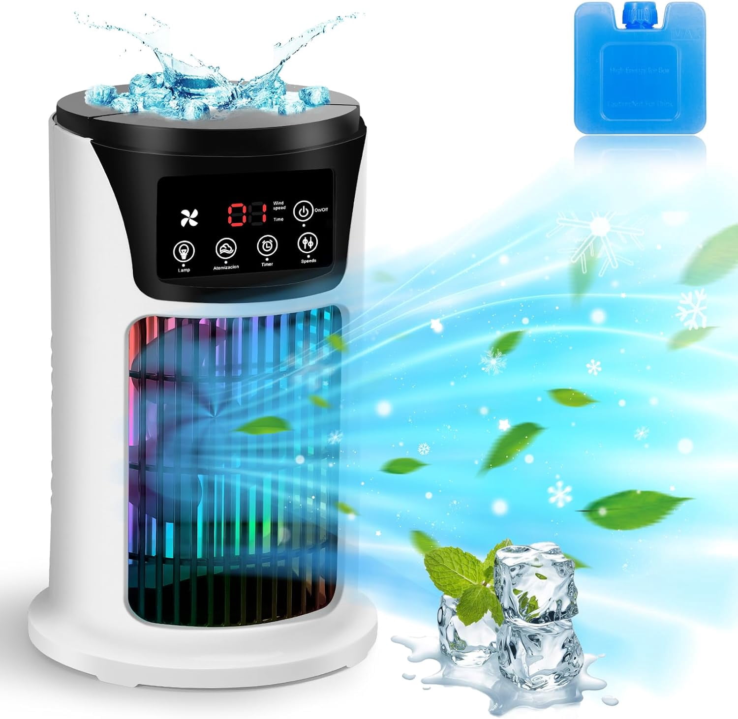New Upgraded Mini Portable Air Conditioner, White - Walmart.com