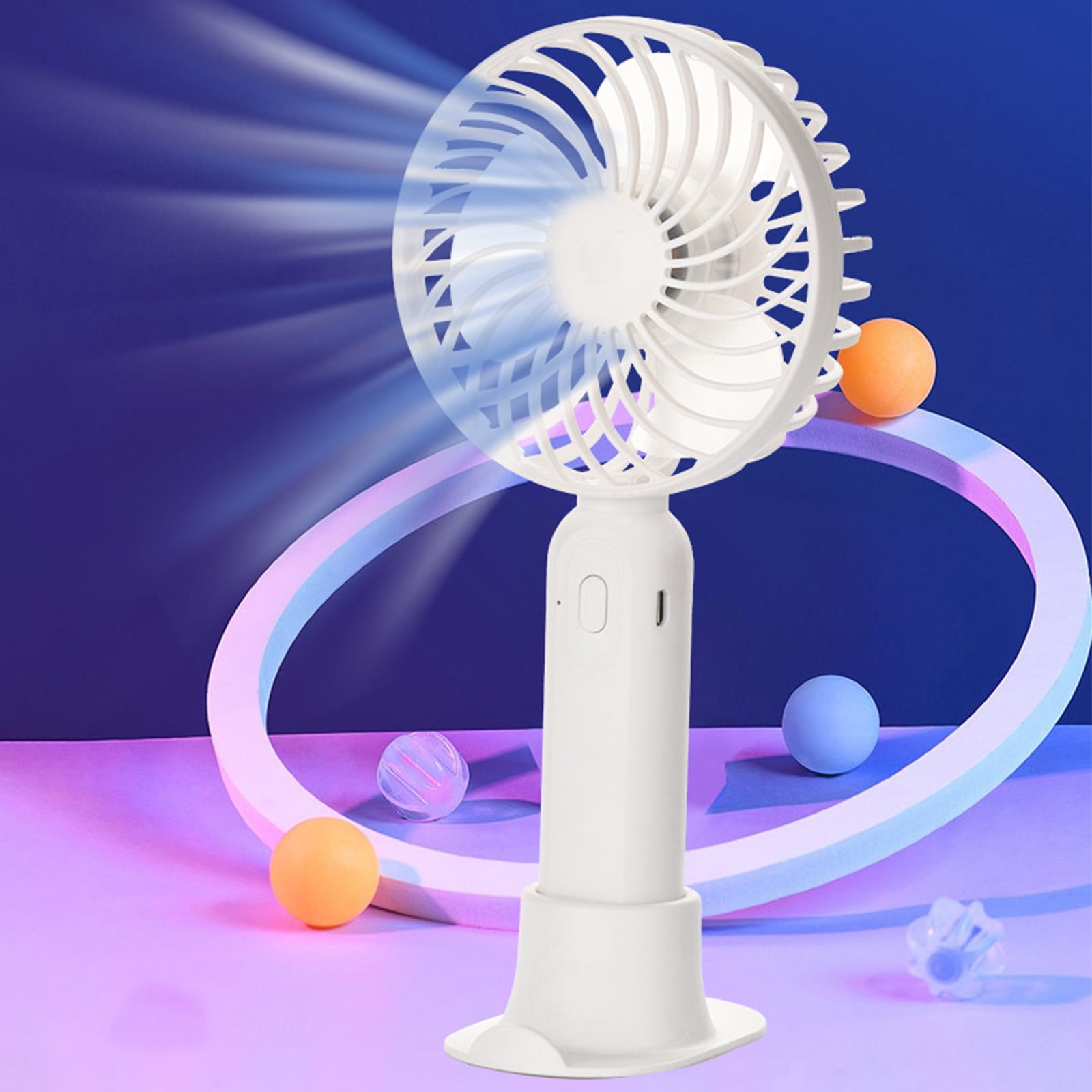 New Usb Handheld Fan Reversible Base Vertical Blowing 3 Wind Speeds ...