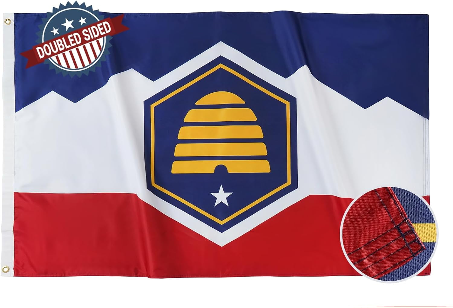 New Utah Flag 3x5 feet -Double Sided and 3 Ply New Utah State Flags ...