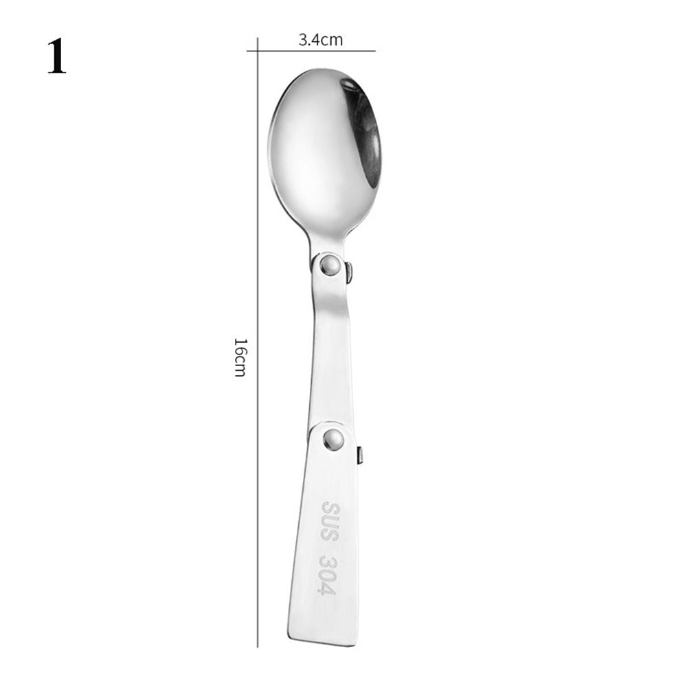New Utensil Stainless Picnic Accessories Light Small Foldable Forks ...