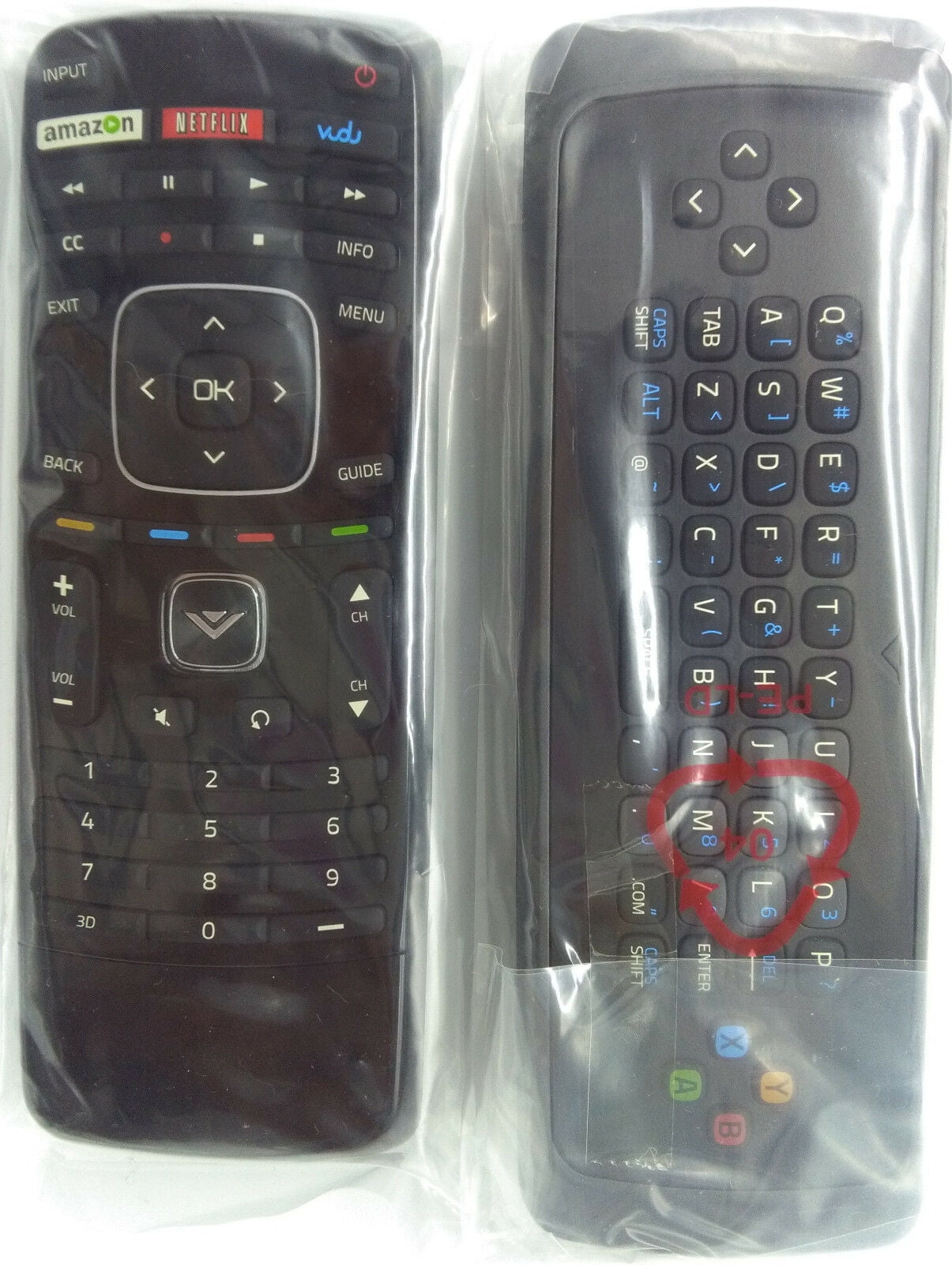 New VIZIO Smart Qwerty Keyboard XRT301 3D Internet Apps HDTV Remote ...