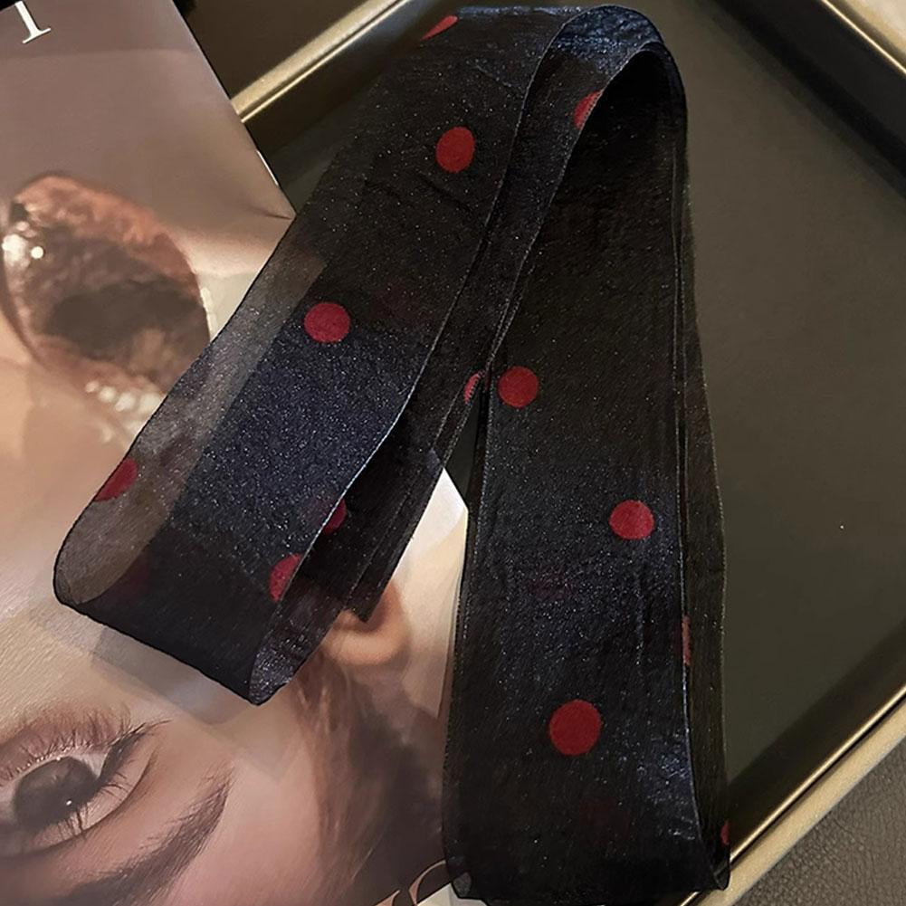 New Versatile Polka Dot Decorative Lace Streamer Fairy Small Silk Scar ...