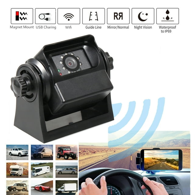 New Magnetic Hitch Wireless Backup Camera for RV, Autos, Boat Trailer ...