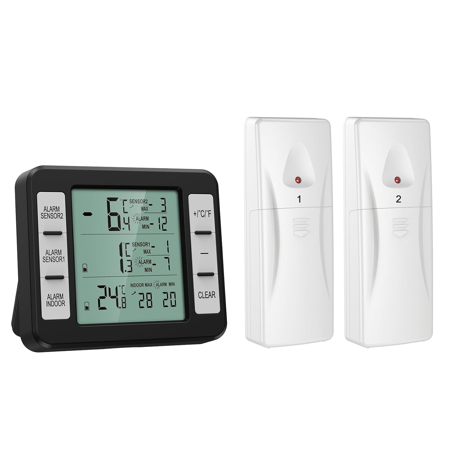 (New Version) Refrigerator Thermometer, Wireless Indoor Outdoor ...