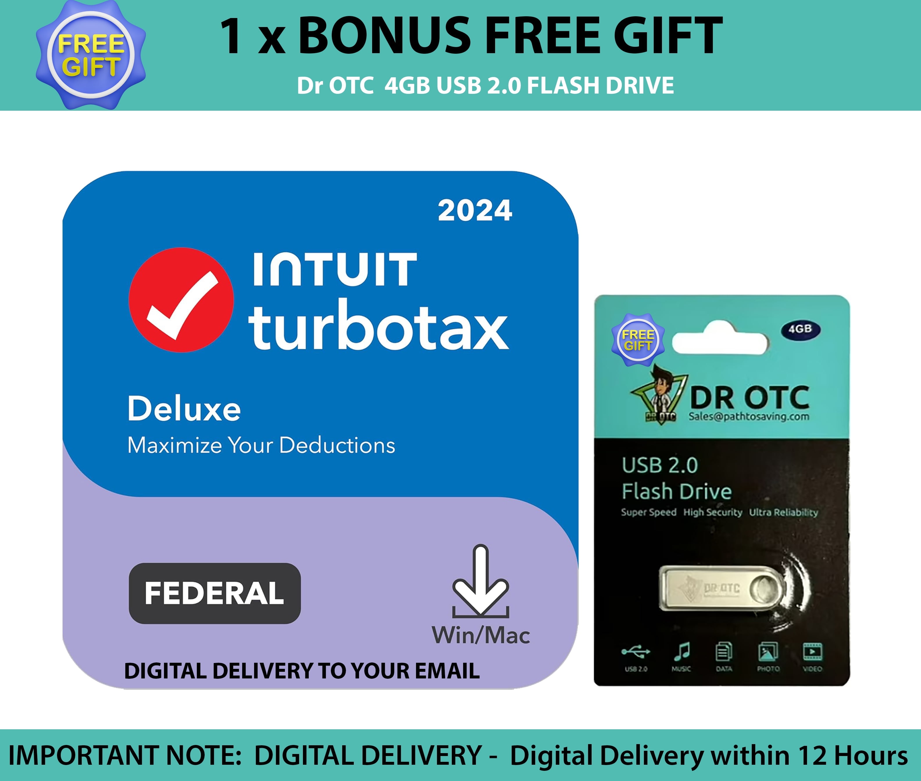 [New Version] TurboTax Deluxe 2024 Tax Software - Federal Return ...