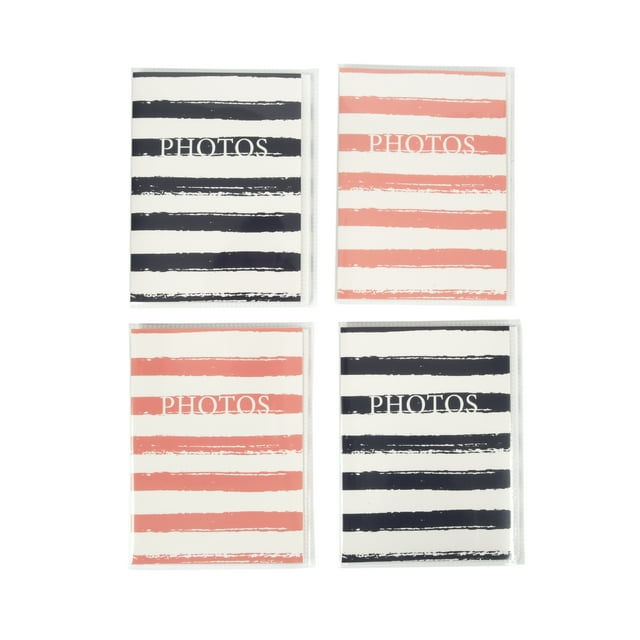 New View Gifts Striped Soft Mini Indigo and Millennial Pink Photo Album ...