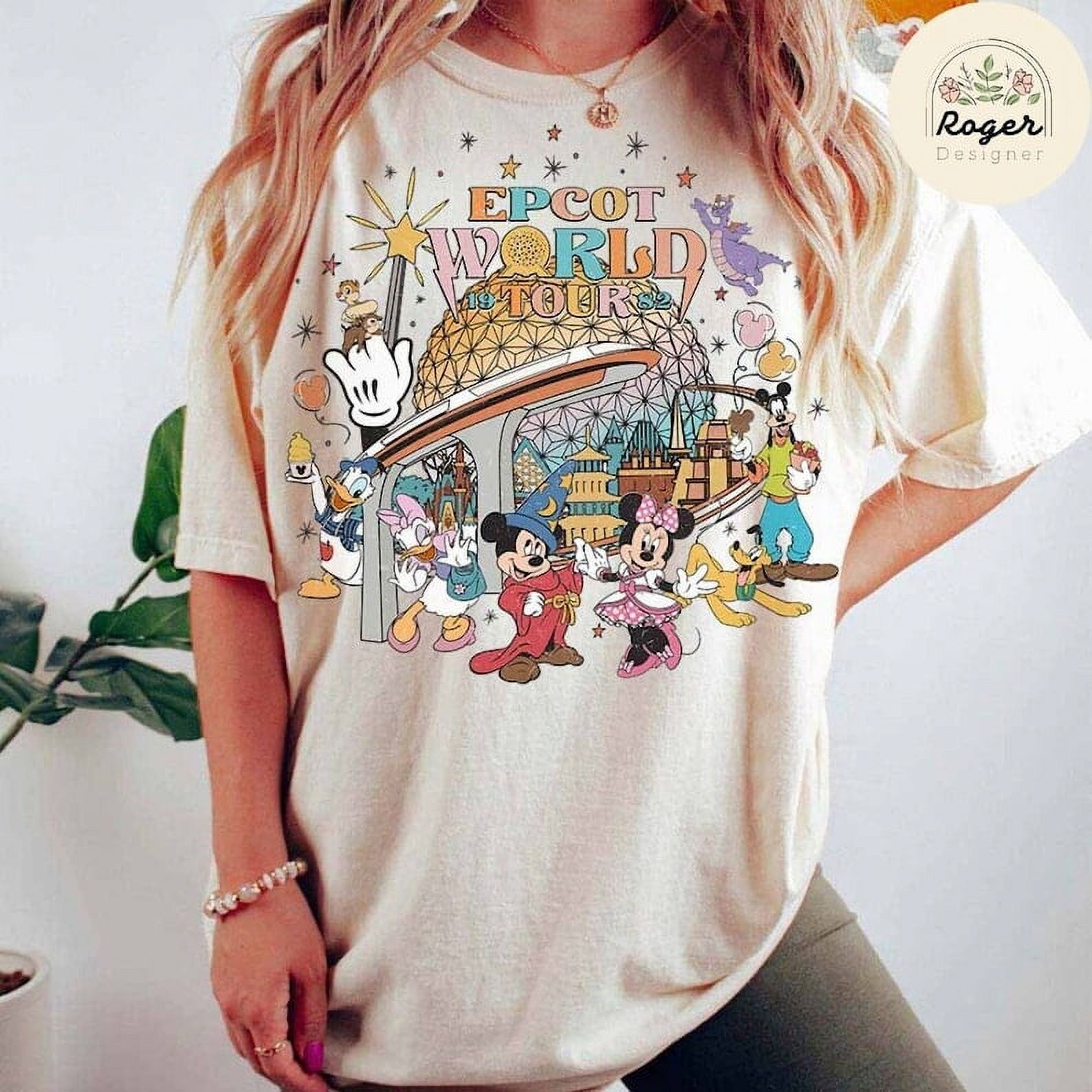 New Vintage Mickey and Friends Disney Epcot Shirt, Disney Epcot World ...