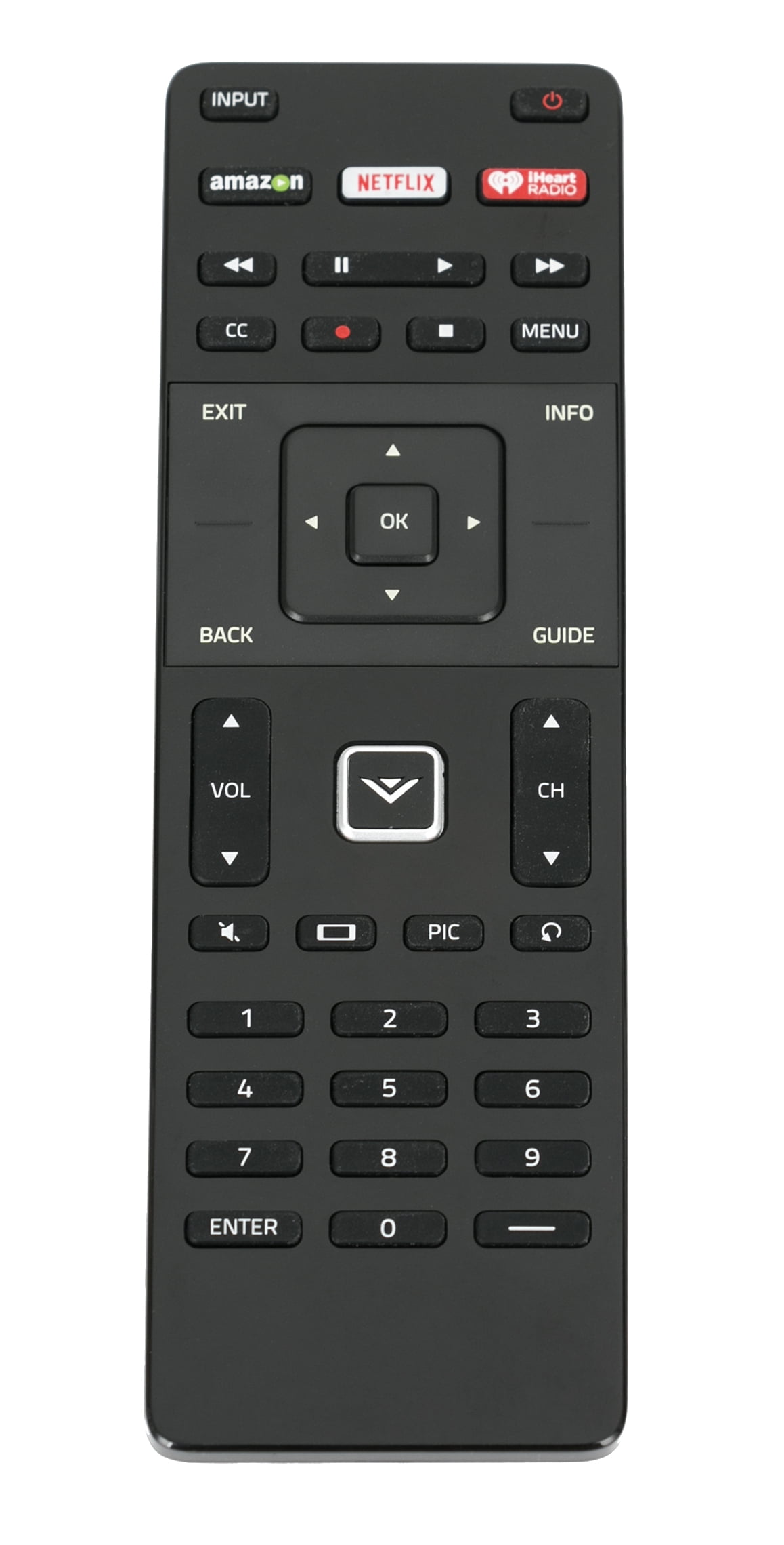 New Vizio XRT122 LED HDTV TV Remote Control with Amazon/Netflix/IHeart ...