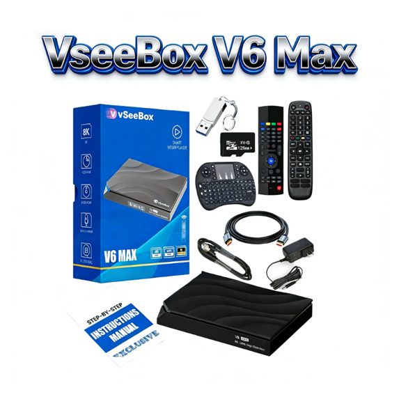 New Vseebox V6 Max Android TV Box 2026 4GB+64GB Dolby Audio 4K Ultra HD ...