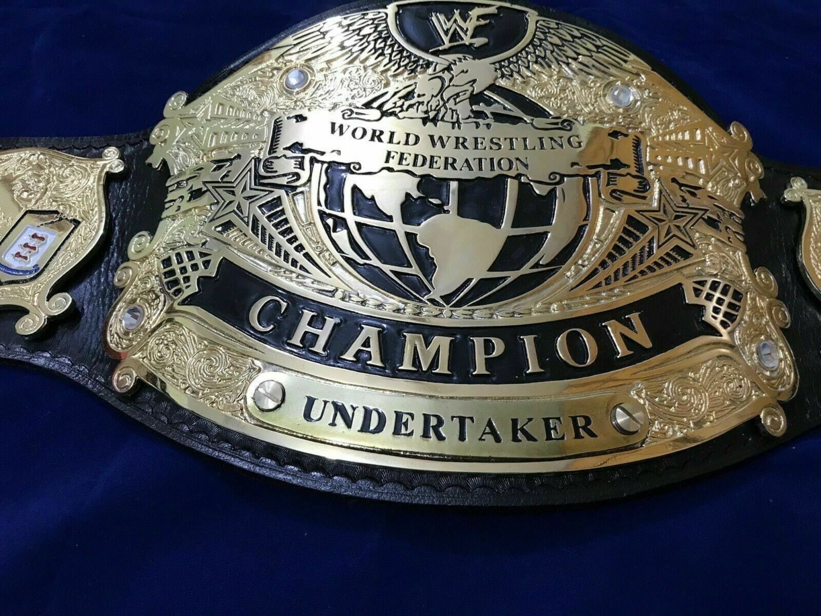 WWF Undertaker Wrestling Championship Replica Belt, Brass/Alloy ...