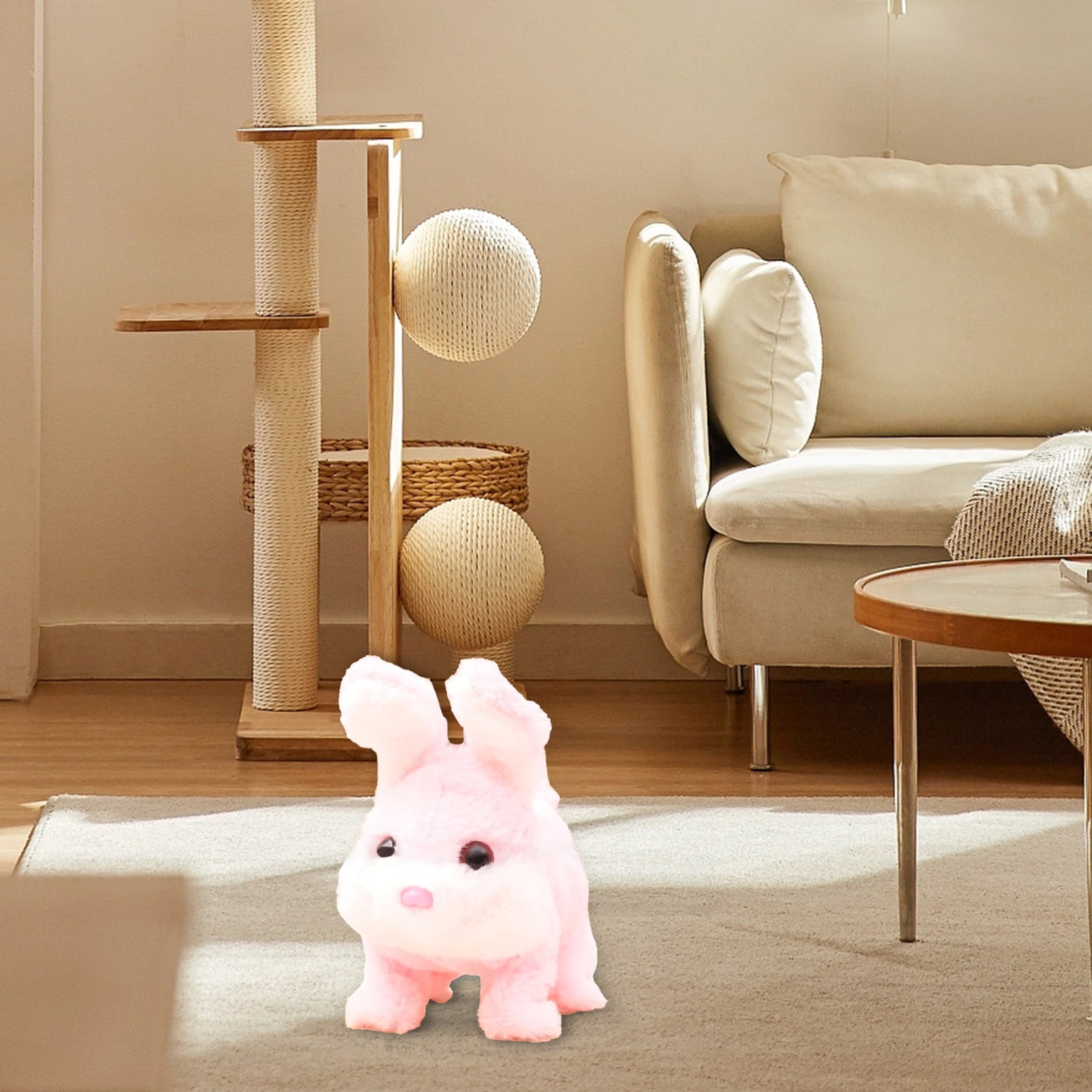 New Walking Bunny Stuffed Animal Interactive Jumping Spotted Rabbit ...