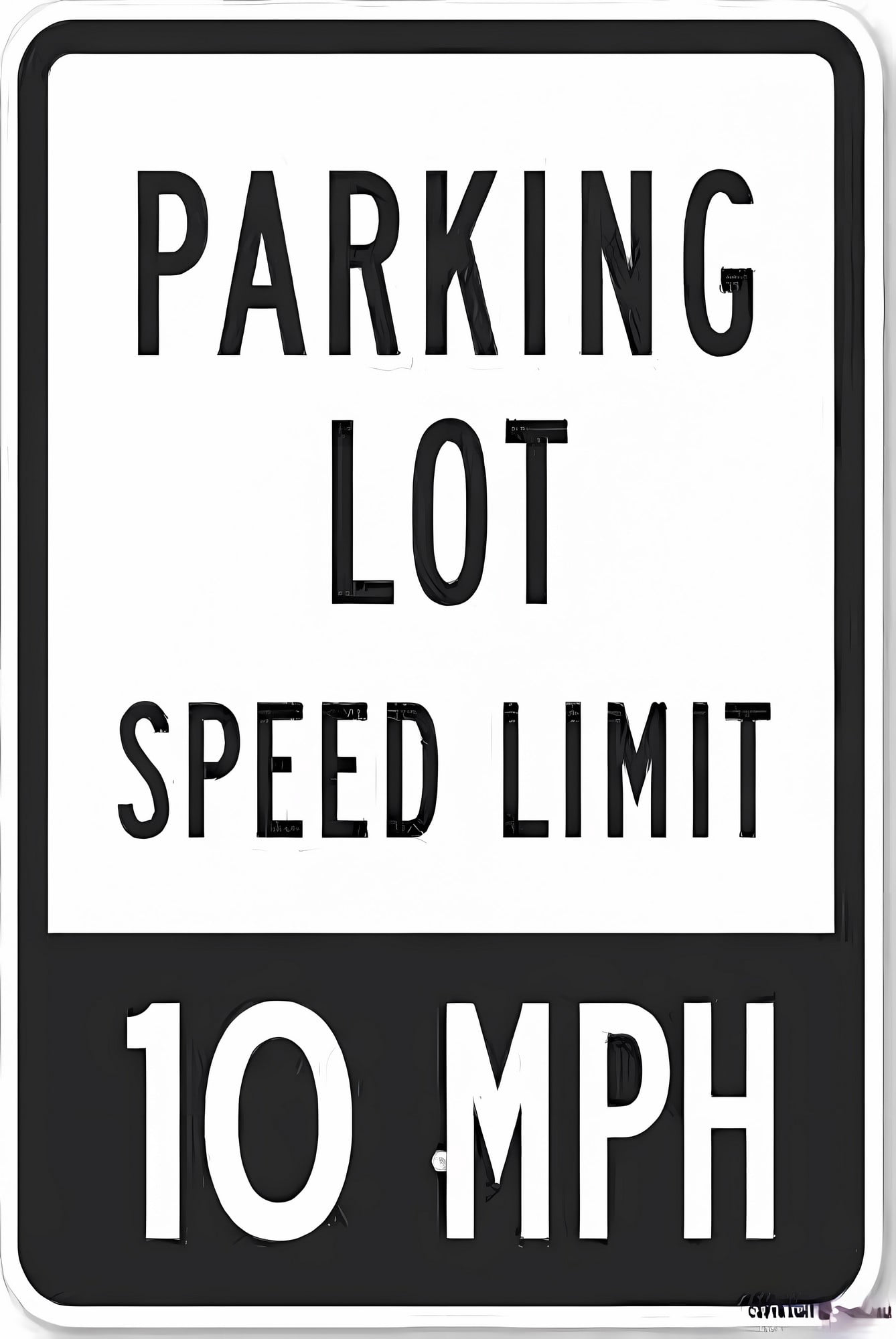 New Warning Parking Lot Speed Limit 10 Mph - 8"x12" Outdoor Industrial ...