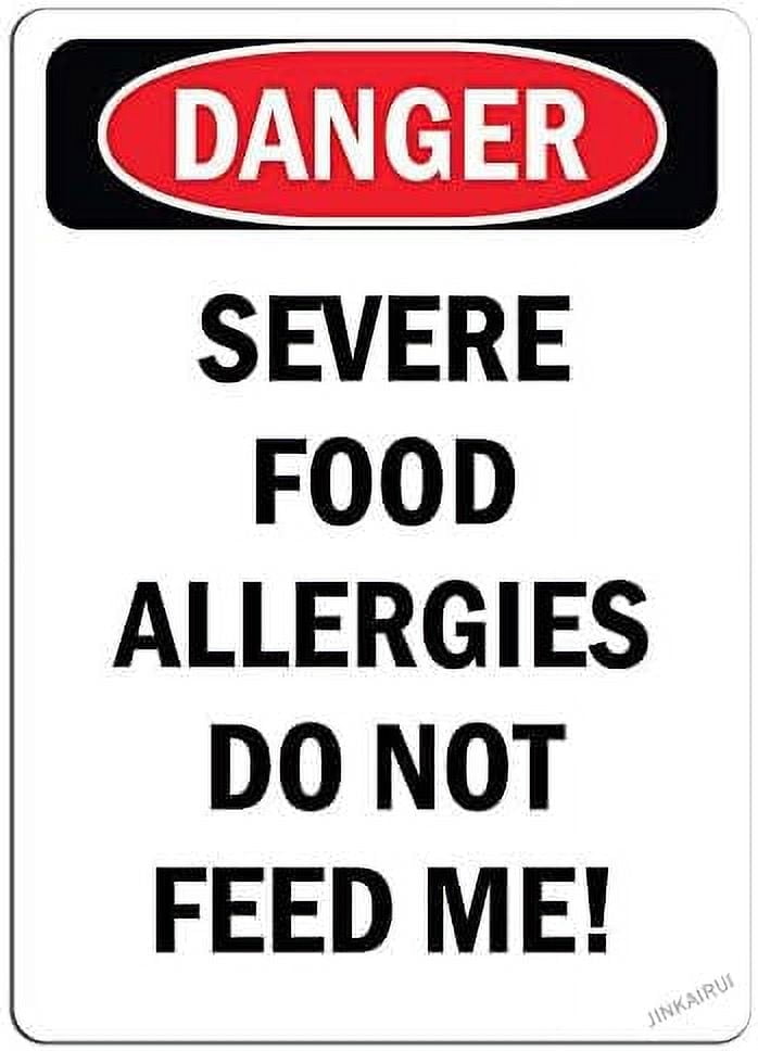 New Warning Plaque Wall Decor Danger - Severe Food Allergies Do Not ...