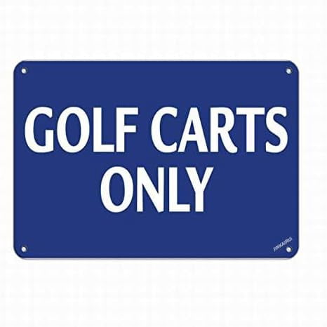 New Warning Plaque Wall Decor Danger Warning Golf Carts Only Style 1 ...