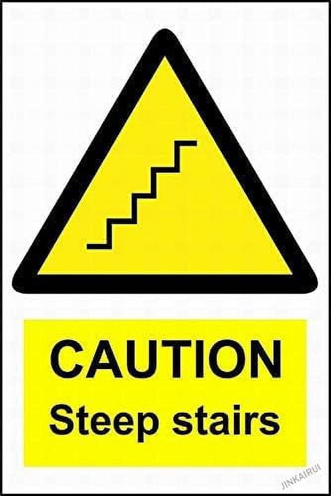 New Warning Plaque Wall Decor Outdoor Warning Caution steep Stairs ...