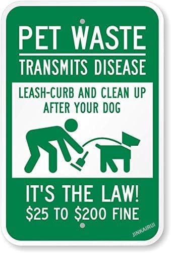 New Warning Plaque Wall Decor Pet Waste Transmits Disease, Clean Up ...