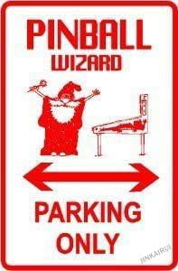 New Warning Plaque Wall Decor Pinball Wizard Parking Game Metal Tin ...