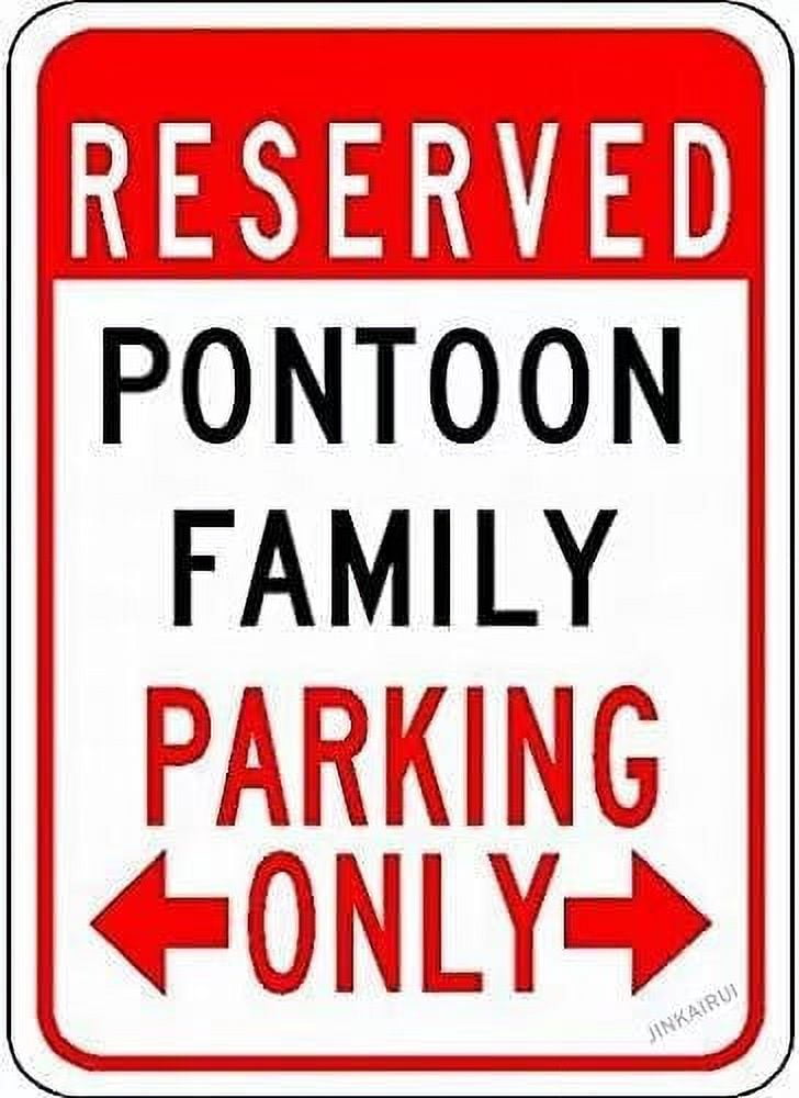 New Warning Plaque Wall Decor Pontoon Family Parking Caution Yard ...