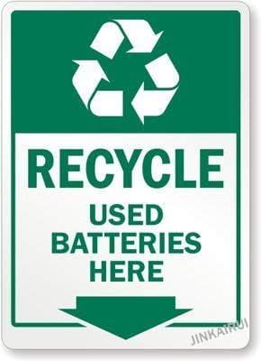 New Warning Plaque Wall Decor Recycle -d Batteries Here (with Down ...