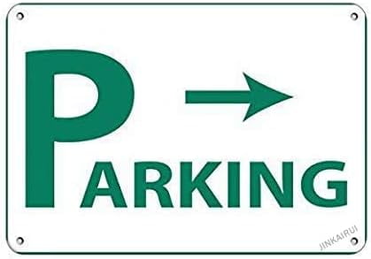 New Warning Plaque Wall Decor Right Arrow Parking Parking Plaque Metal ...