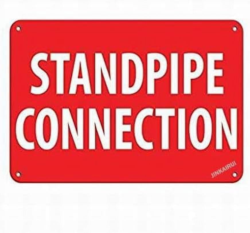 New Warning Plaque Wall Decor Standpipe Connection Hazard Fire Warning ...