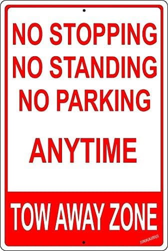 New Warning Plaque Wall Decor Vintage No Stopping,No Standing,No ...