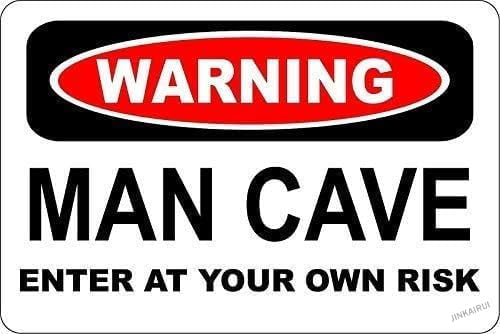 New Warning Plaque Wall Decor Warning Man Cave Enter at Your Own Risk ...