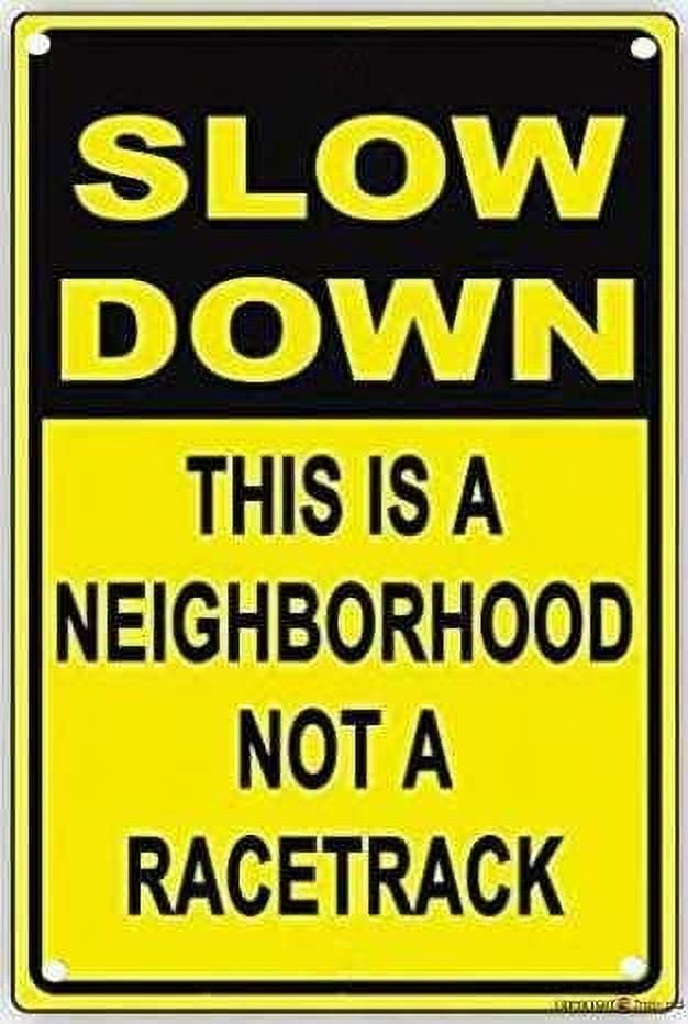 New Warning Signs Metal Tin Sign -Slow Down Speed Limit 5 Mph Prevent ...