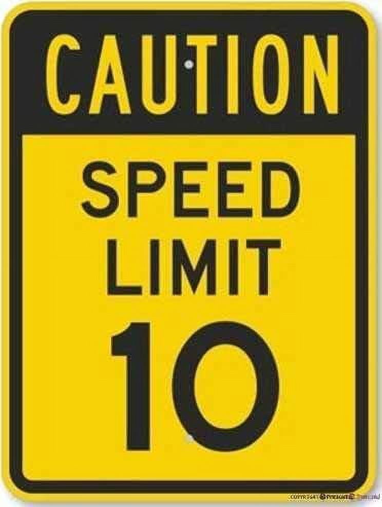 New Warning Signs Metal Tin Sign -Slow Down Speed Limit 5 Mph Prevent ...