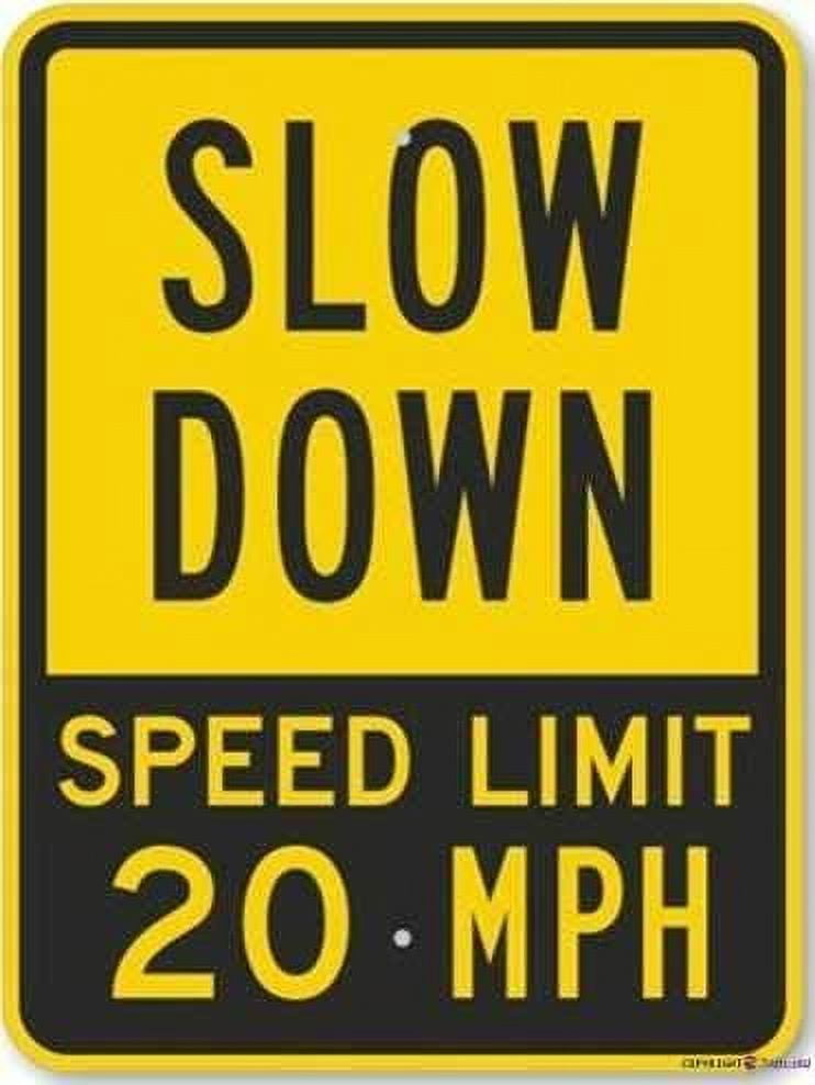 New Warning Signs Metal Tin Sign -Slow Down Speed Limit 5 Mph Prevent ...