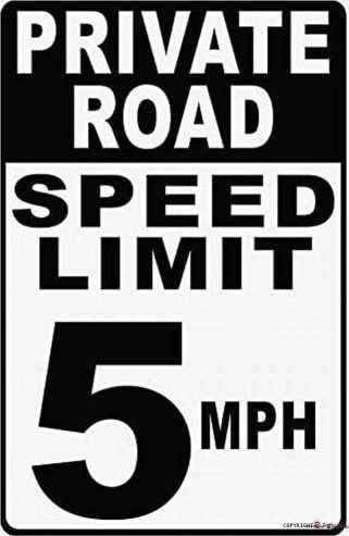 New Warning Signs Metal Tin Sign -Watch Out for Private Road Speed ...