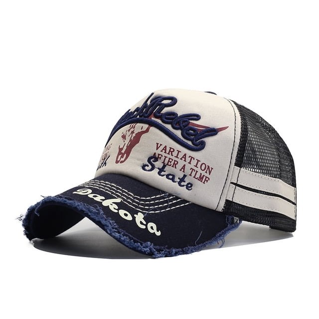 New Washed Mesh Baseball Cap for Men Spring Summer Fashion Bull Head ...
