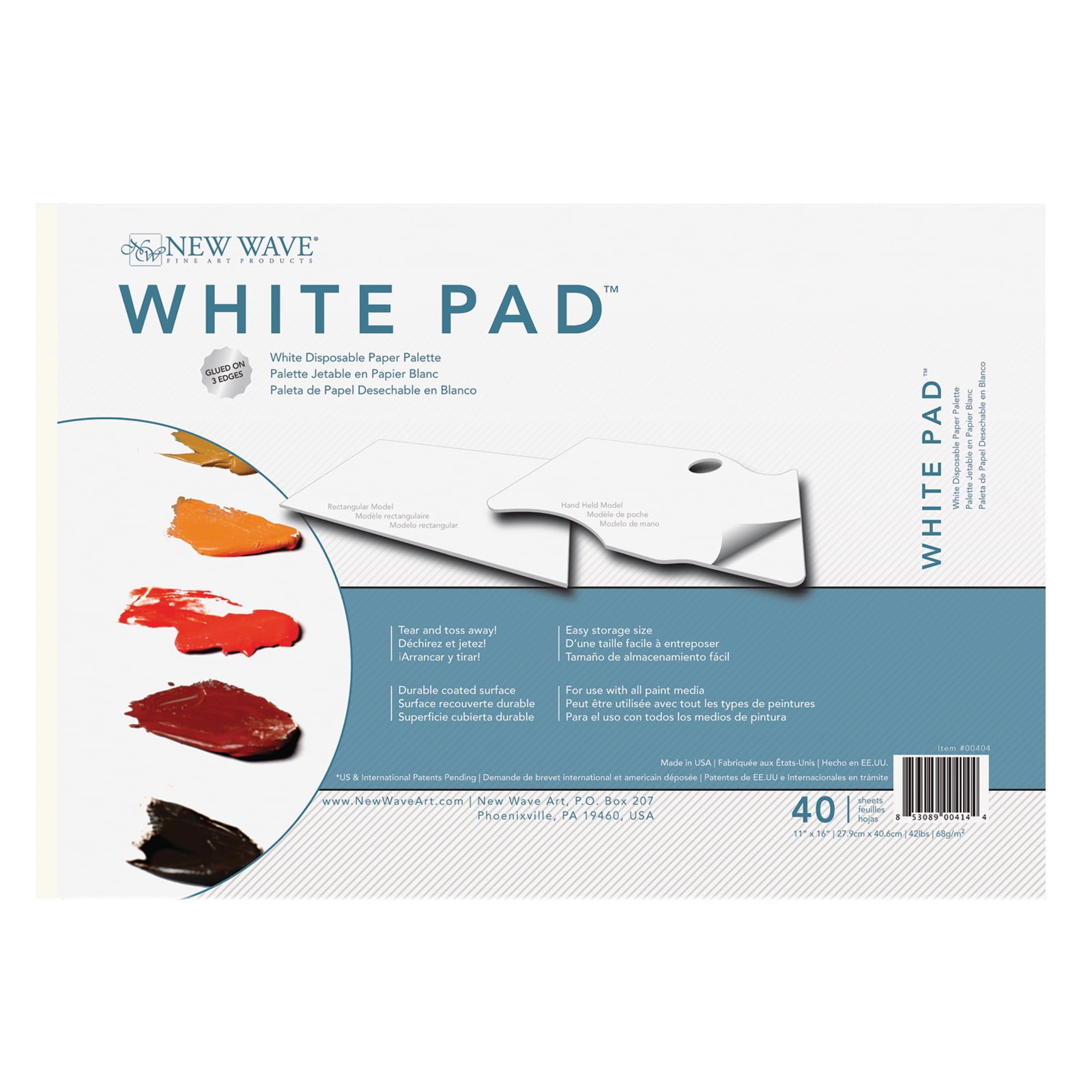 New Wave White Pad Paper Palette, Rectangular - Walmart.com